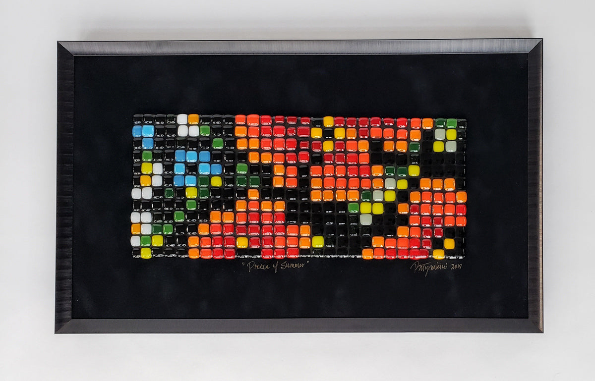 pixelated Poppy series – Metalissima Contemporary Glass